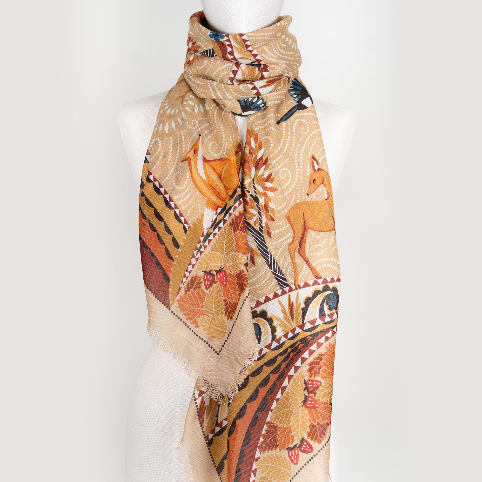 Le Voyage dans la Forêt Boréale Symphonie Doré - Le Châle Bleu